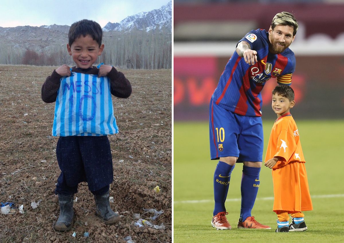 The Afghan Boy Who Made a Lionel Messi Jersey From a Plastic Bag Met ...
