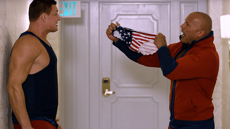 dwayne johnson speedo