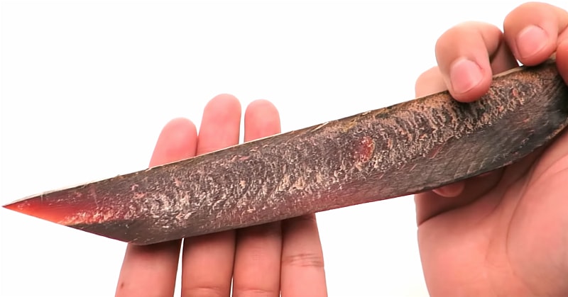 This Freaky Knife is Carved From a Giant Piece of Actual Petrified Fish ...