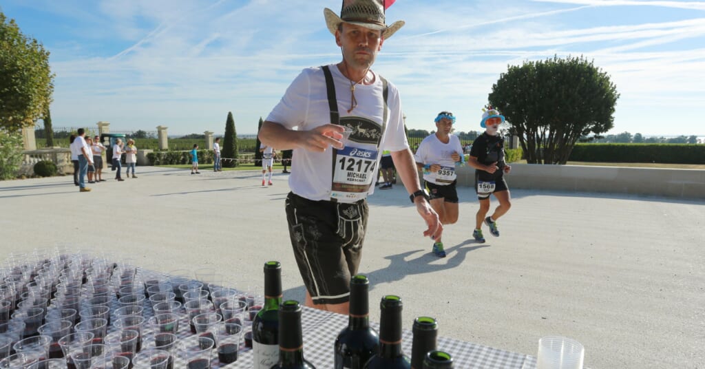 There's Now a Marathon in France Where Runners Fuel Up with Wine and ...