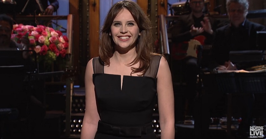 'Rogue One' Star Felicity Jones Hosted a Weird First 'Saturday Night ...