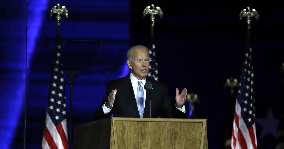 President-Elect Biden Jogging To the Podium For Victory Speech Becomes ...