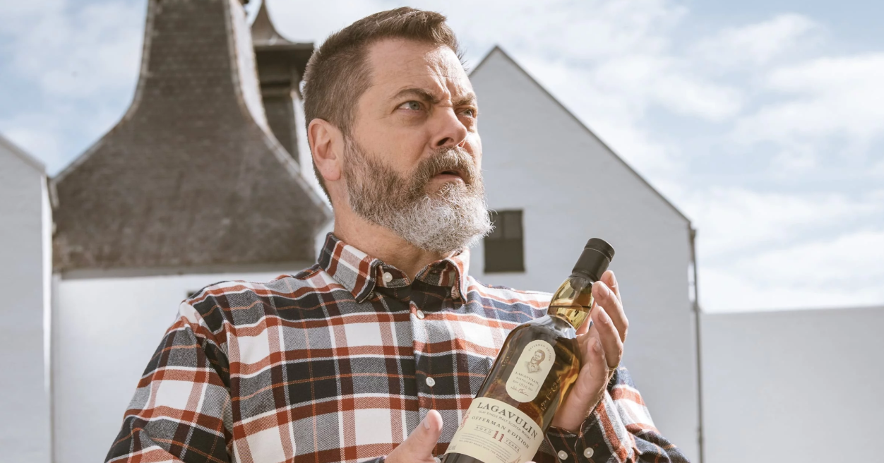 Nick Offerman Debuts His Own Single Malt Scotch From Lagavulin - Maxim