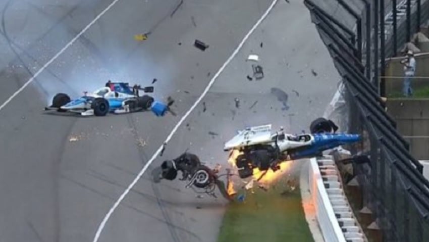 Watch The Insane Fiery Airborne Crash That Knocked Scott Dixon Out Of The Indy 500 Maxim