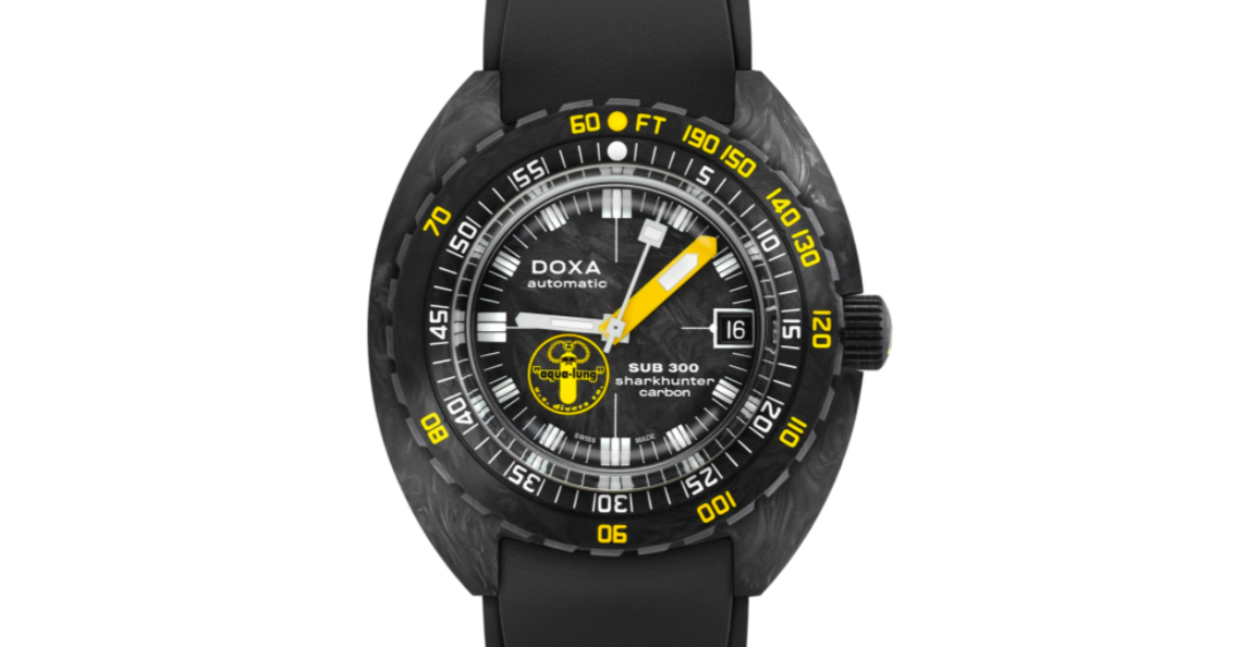 Doxa Debuts Sharkhunter Dive Watch With Forged Carbon Case - Maxim