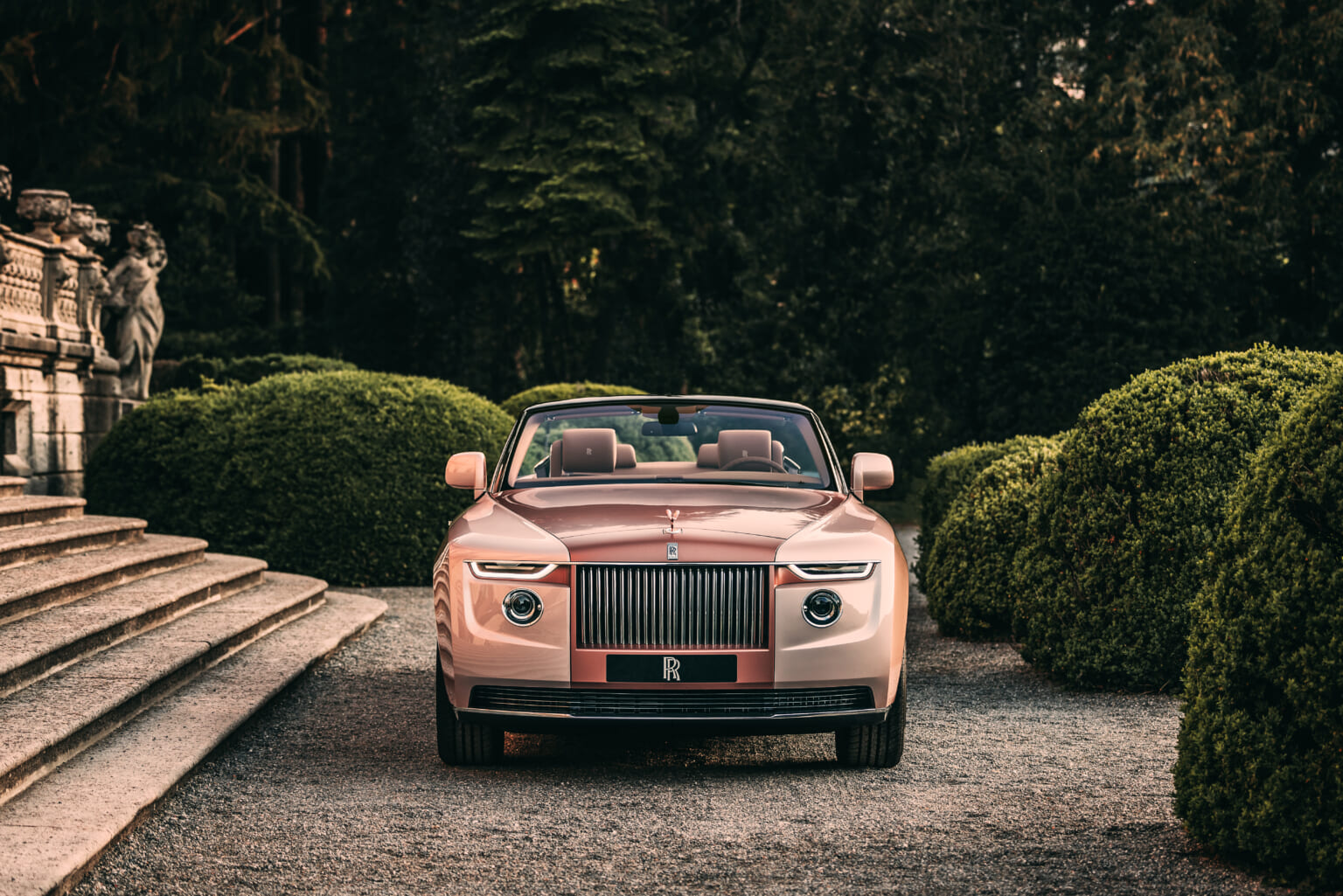 This Custom Rolls Royce Boat Tail Boasts A Dining Suite Pearl Custom Clock And Cognac Inspired